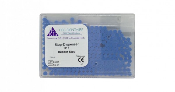 Endo Stops Blue with dispenser, unperforated, (300pcs)